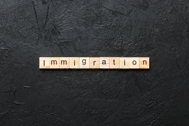Immigration Word Written Wood Block Text Table Concept Stock Photos ...