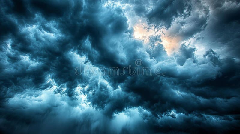 Imminent Storm Dark and Dramatic Cloudscape Stock Illustration ...