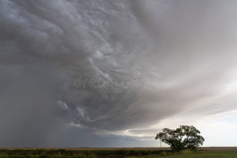 Imminent Storm Forming Over the Plains with Shelf Cloud Stock Photo ...