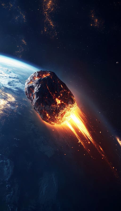 Imminent Threat Realistic Visual of a Massive Asteroid Approaching ...