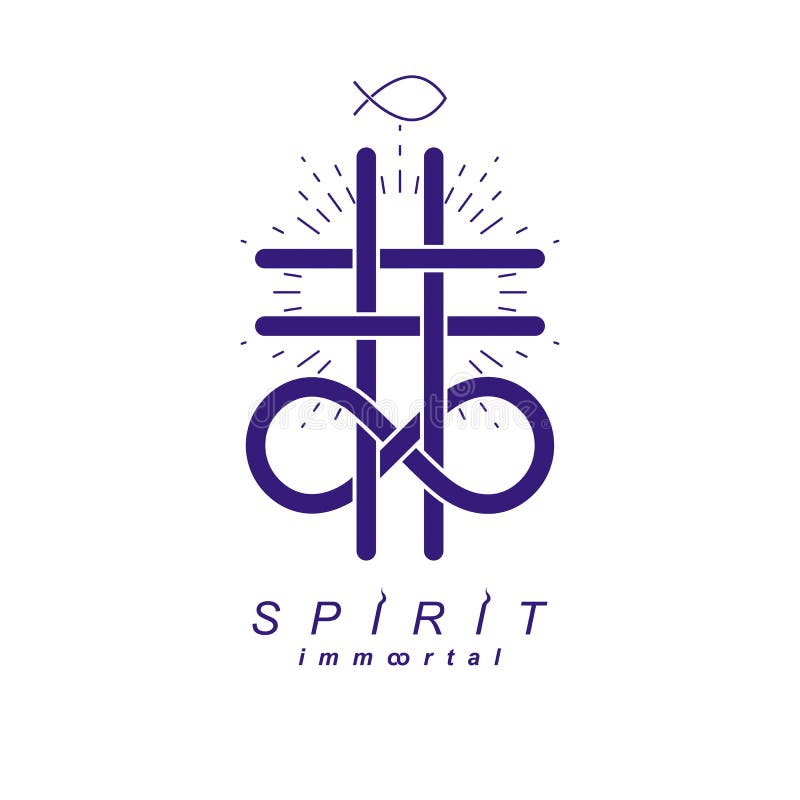 Immortal God Conceptual Logo Design Combined with Infinity Loop Stock ...