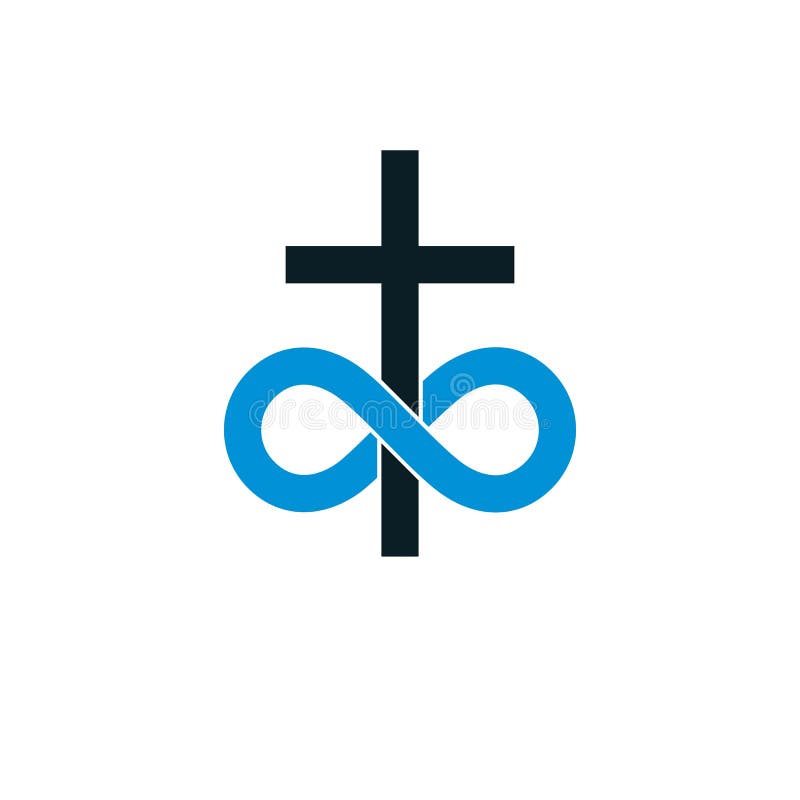 Immortal God Conceptual Symbol Combined with Infinity Loop Sign Stock ...