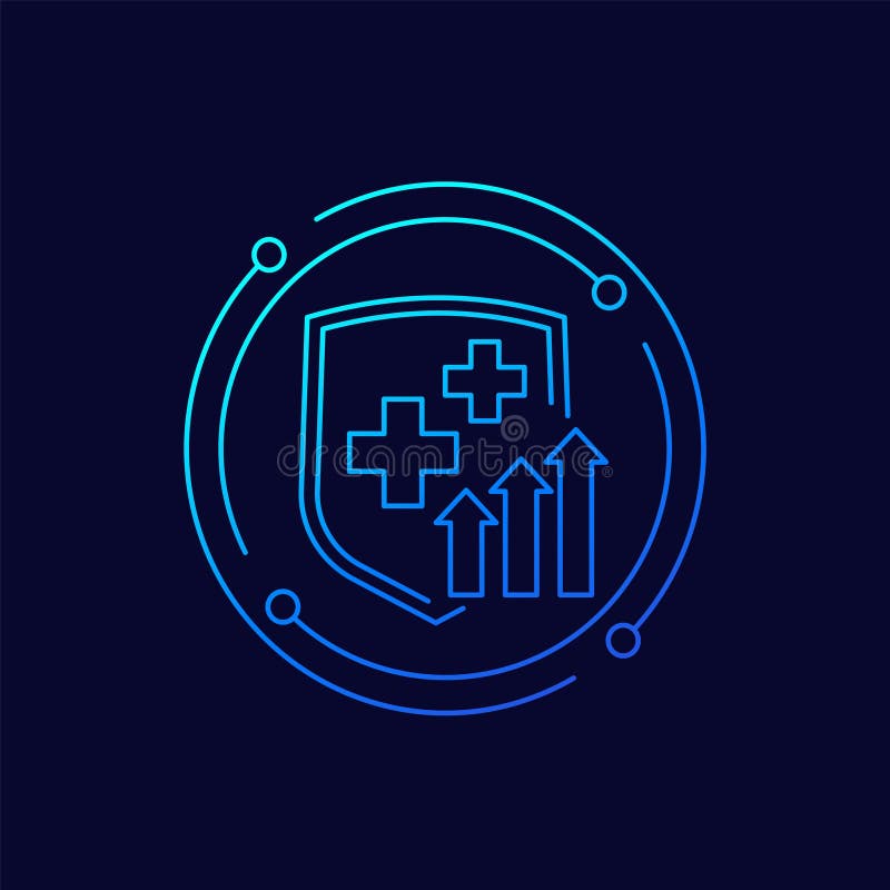 Immune Booster Icon, Linear Design Stock Vector - Illustration of ...