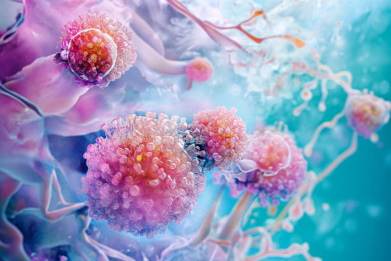 Immune Cells Attack Cancer Cells, T-cells Attacking Cancer Stock Photo ...