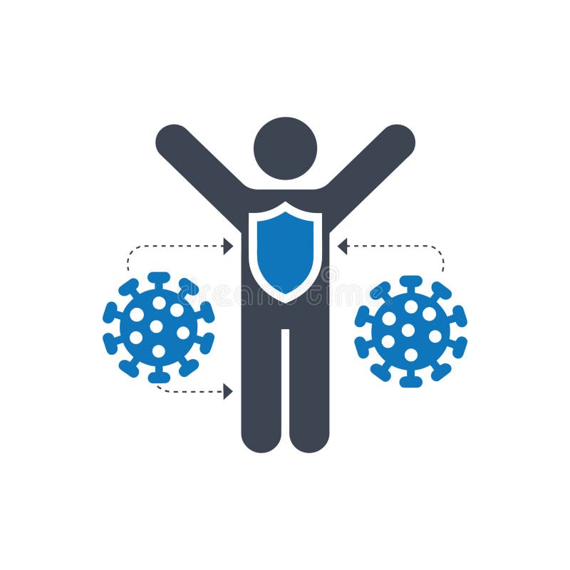 Immune Protection Shield Icon Stock Illustration - Illustration of ...