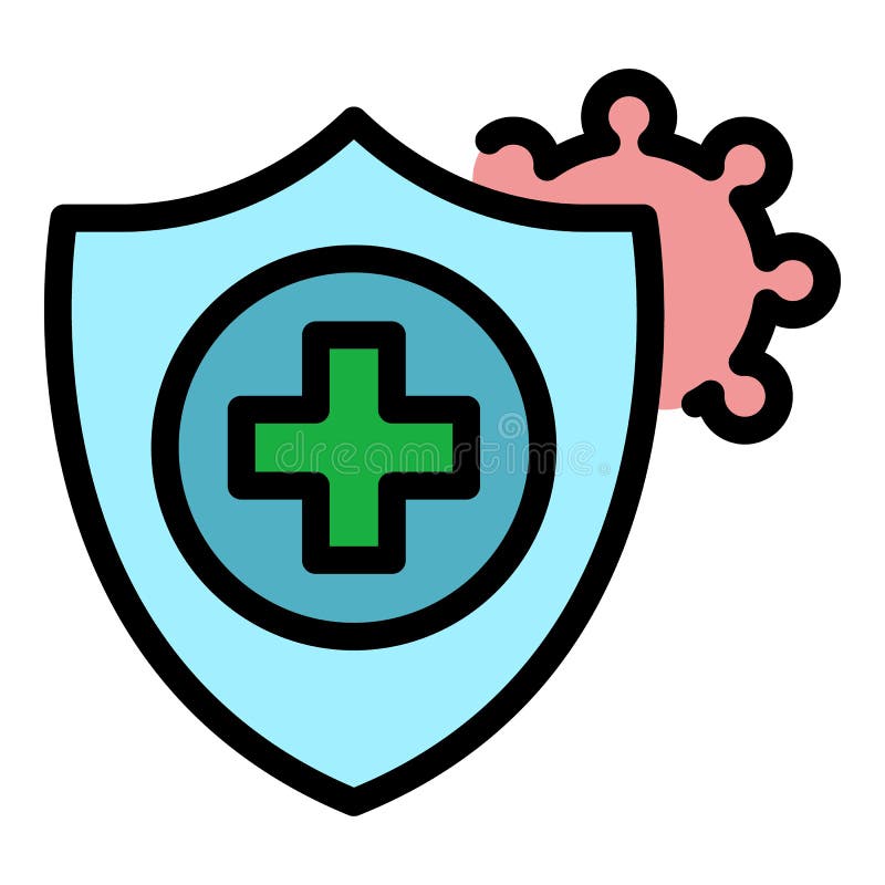 Immune Shield Icon Color Outline Vector Stock Vector - Illustration of ...