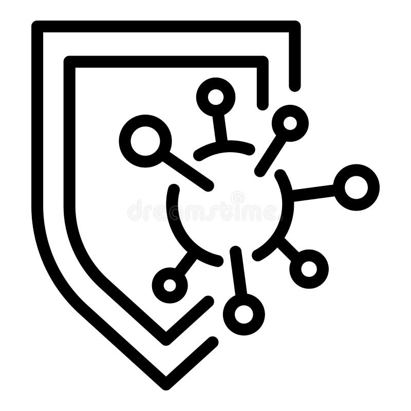 Immune Shield Protection Icon, Outline Style Stock Vector ...