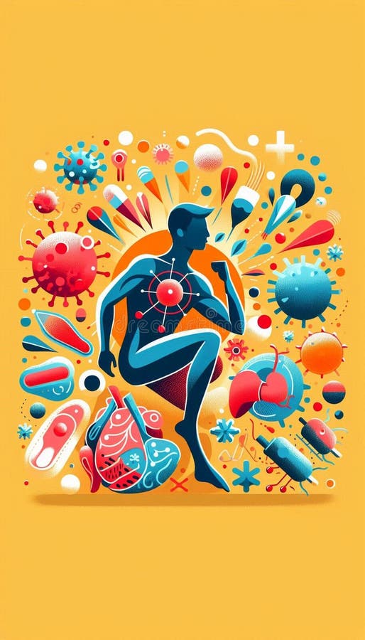 The Immune System: Abstract Shapes of Defense Stock Illustration ...