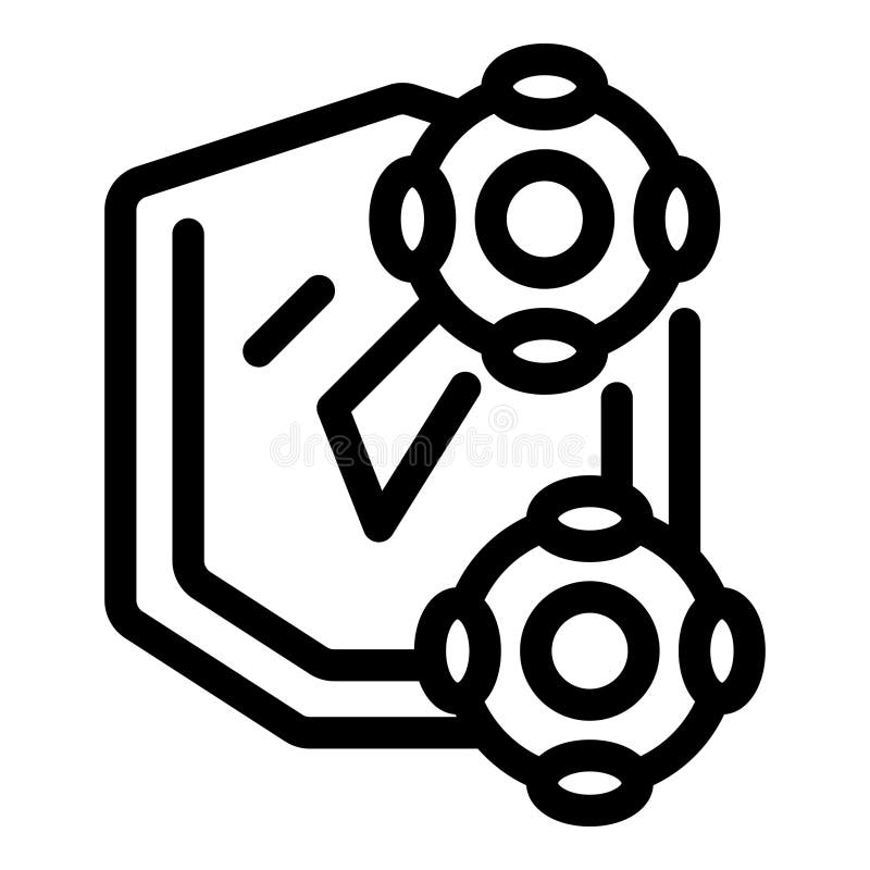 Defense Icon in Trendy Design Style. Defense Icon Isolated on White ...