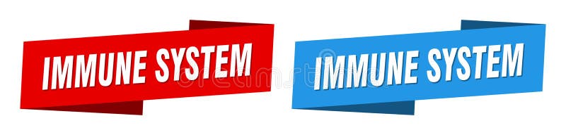 Immune System Banner. Immune System Ribbon Label Sign Set Stock Vector ...