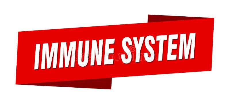 Immune System Banner Template. Ribbon Label Sign. Sticker Stock Vector ...