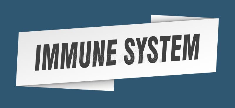 Immune System Banner Template. Ribbon Label Sign. Sticker Stock Vector ...