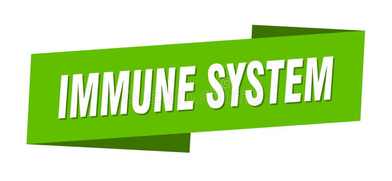 Immune System Banner Template. Ribbon Label Sign. Sticker Stock Vector ...