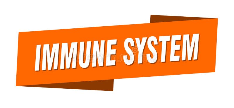 Immune System Banner Template. Ribbon Label Sign. Sticker Stock Vector ...