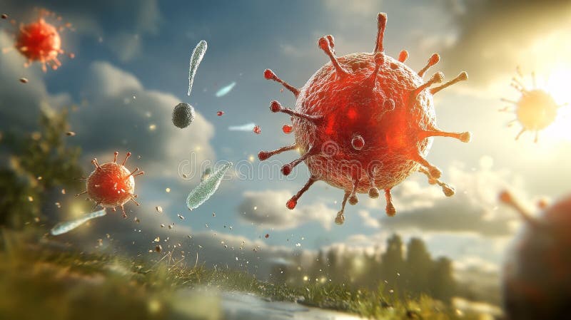 Immune System Battle 3D Visualization of Human Immune Cells Attacking ...