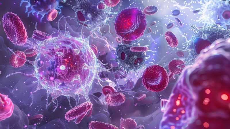 Immune System Cells Fighting Infection Stock Image - Image of antibody ...