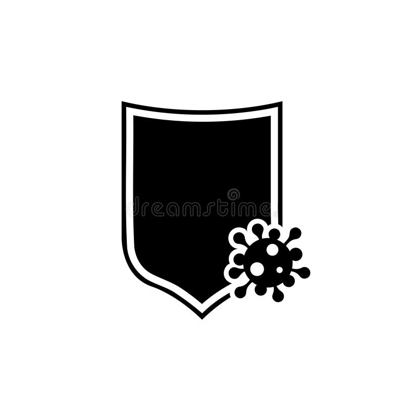 Immune System Concept. Shield Protecting from Coronavirus Icon Isolated ...