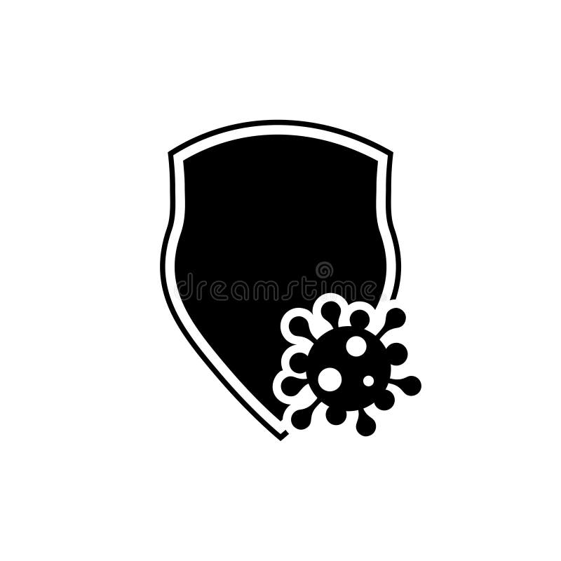 Immune System Concept. Shield Protecting from Coronavirus Icon Isolated ...