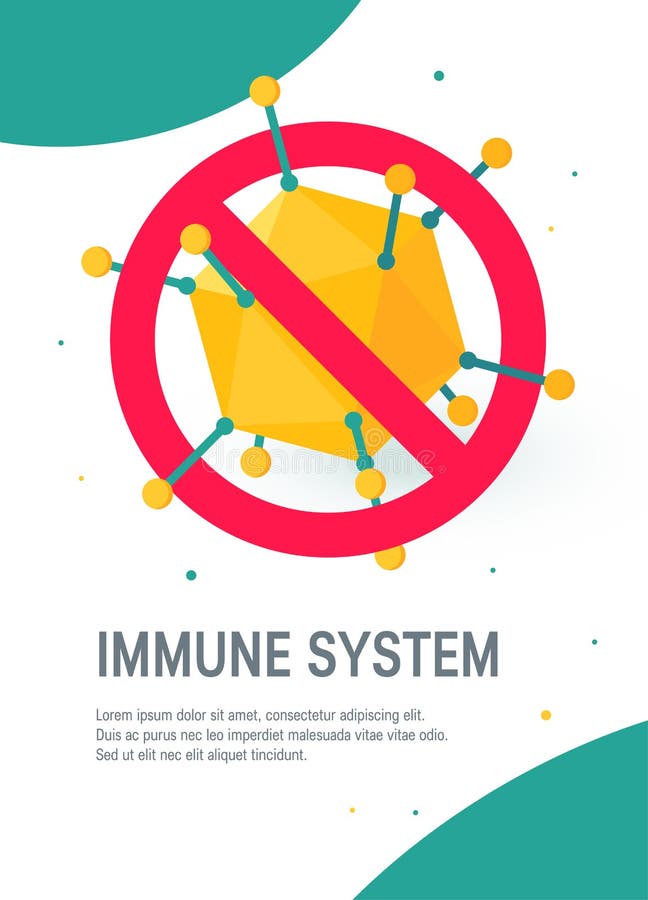 Immune System Template for Web Banners, Vector Stock Vector ...