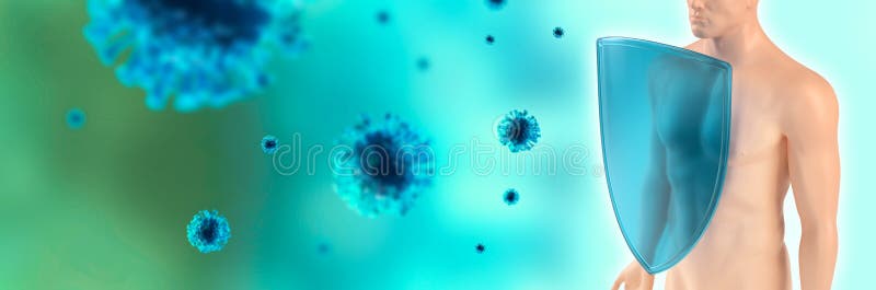 Immune System of Human Fights Against Viruses and Bacterias. Stock ...