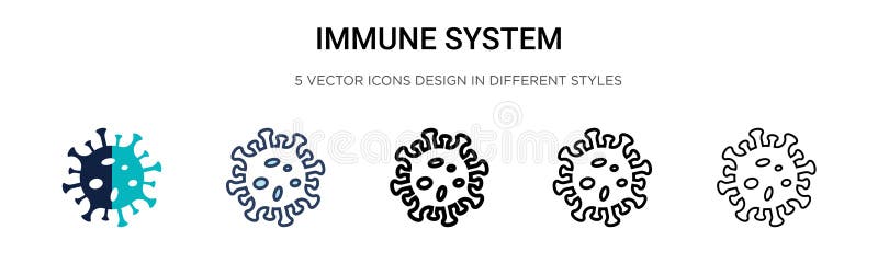 Immune System Icon in Filled, Thin Line, Outline and Stroke Style ...