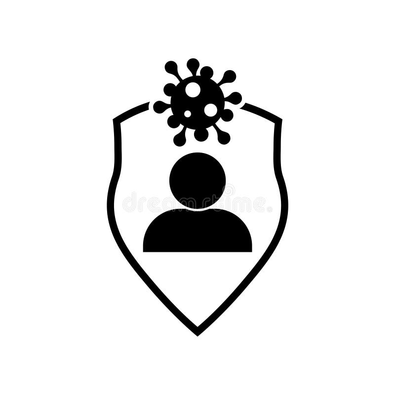 Immune System Icon Isolated on White Background Stock Vector ...