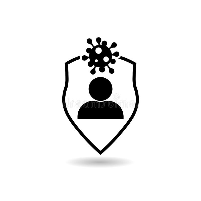 Immune System Icon with Shadow Stock Vector - Illustration of help ...