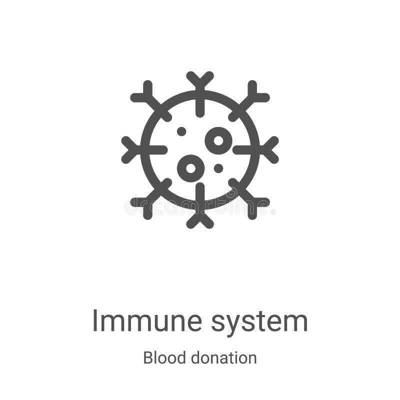 Immune System Icon Vector from Blood Donation Collection. Thin Line ...