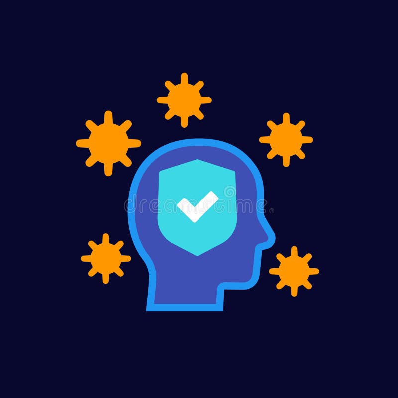 Immune System or Immunity Icon, Vector Art Stock Vector - Illustration ...