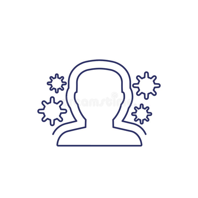 Immune System and Immunity Line Icon, Vector Stock Vector ...