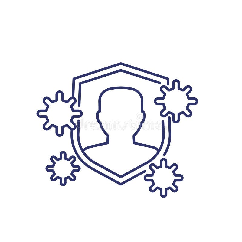 Immune System, Immunology Icon Stock Illustration - Illustration of ...