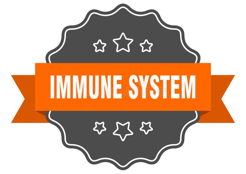 Immune System Button. Sticker. Banner. Rounded Glass Sign Stock Vector ...