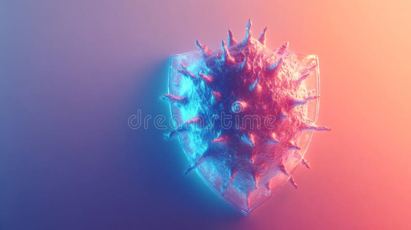 Immune System Protecting from Virus, Shield Protecting Human Body from ...