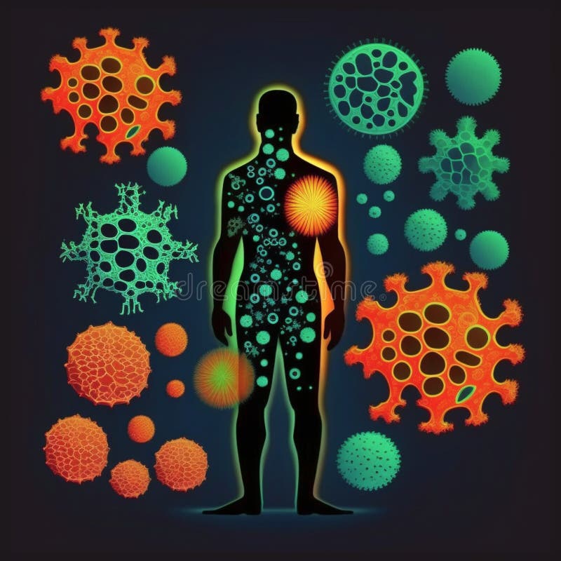 Immune System Protection Against Viruses And Bacterias Stock Image
