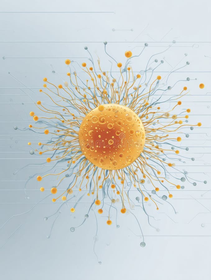 Immune System Response Illustrated with Cold Viral Attack Depicted in ...