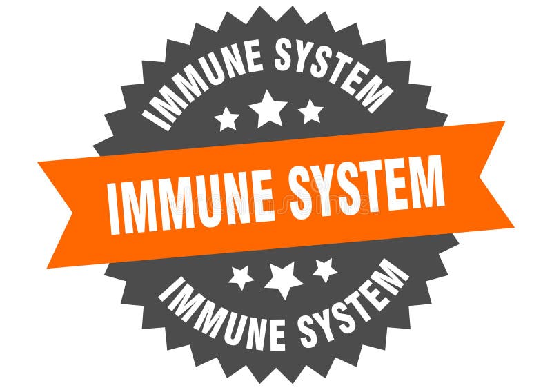 Immune System Sign. Immune System Round Isolated Ribbon Label Stock ...