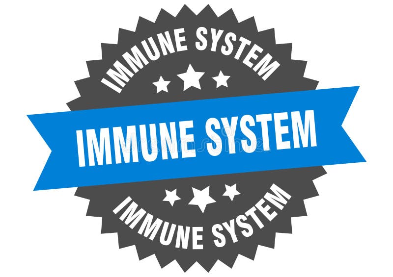 Immune System Sign. Immune System Round Isolated Ribbon Label Stock ...