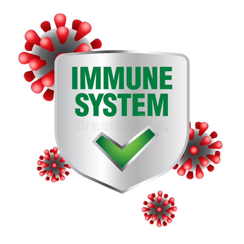 Immune System Shield Protecting from Virus Stock Vector - Illustration ...