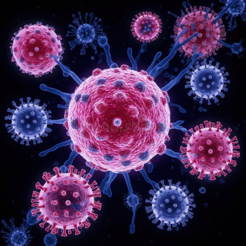 Immune System Interaction stock illustration. Illustration of visuals ...