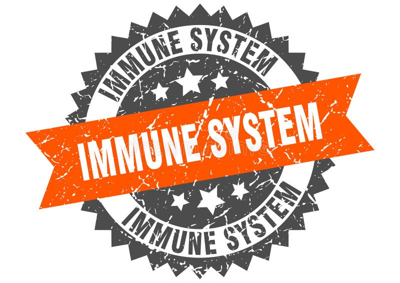 Immune System Sign. Immune System Round Isolated Ribbon Label Stock ...