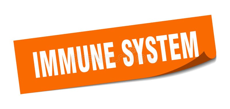 Immune System Sticker. Square Isolated Label Sign. Peeler Stock Vector ...