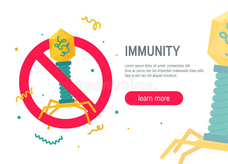 Immune System Template for Web Banners, Vector Stock Vector ...