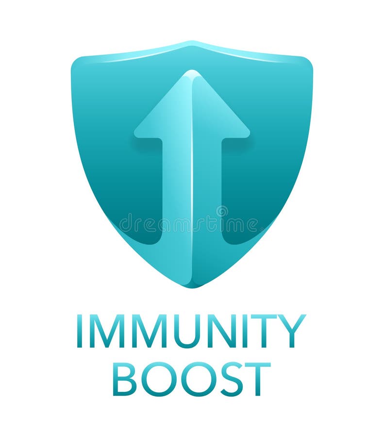 Immunity Boost Icon - Shield with Arrow Up Stock Vector - Illustration ...