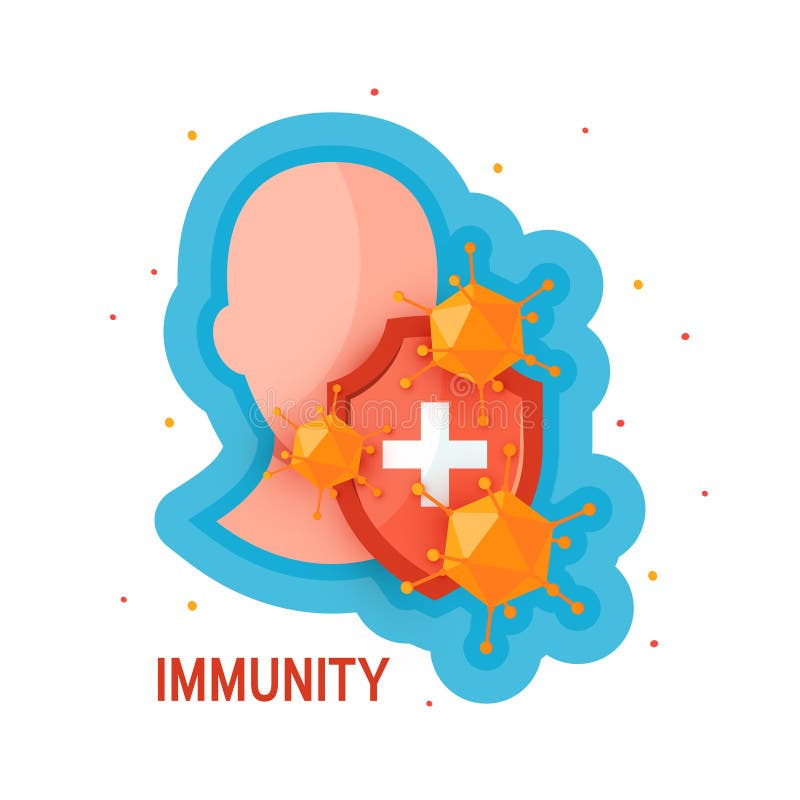 Immune System Icon in Cartoon Style, Vector Stock Vector - Illustration ...