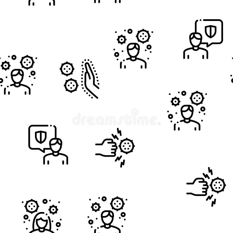 Immunity Human Seamless Pattern Vector Stock Vector - Illustration of ...