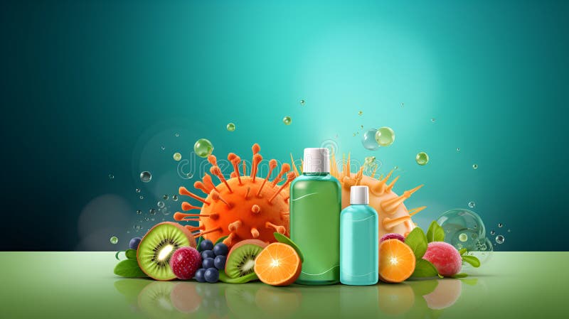 Immunity Protection Background with Drinks for Boosting Immune System ...