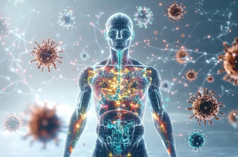 Immunity Shield - Abstract Visualization of Human Immunity, Portraying ...