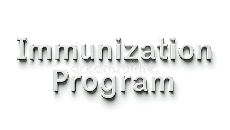 Immunization Program Announcement with Clear Typography on a White ...