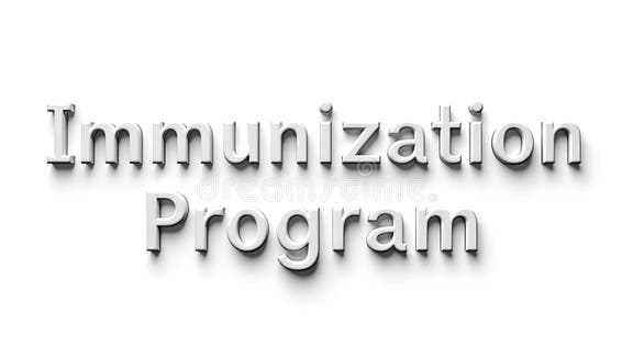 Immunization Program Announcement with Clear Typography on a White ...