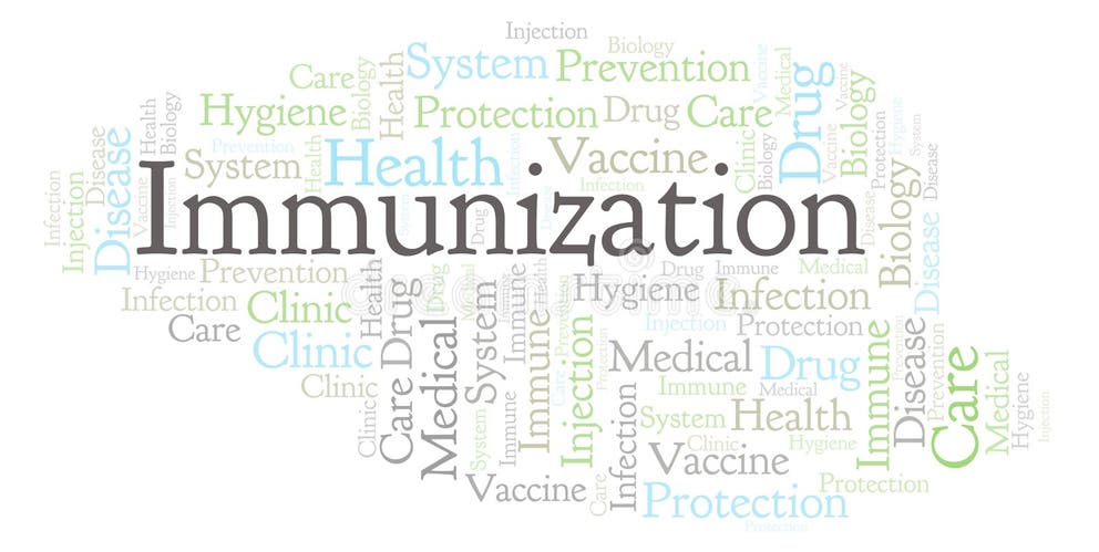 Immunization word cloud. stock illustration. Illustration of isolated ...